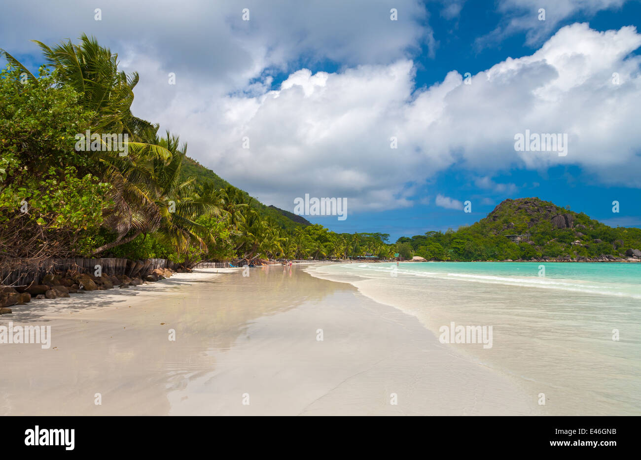 Beautiful Deserted Tropical Beach Stock Photo - Alamy