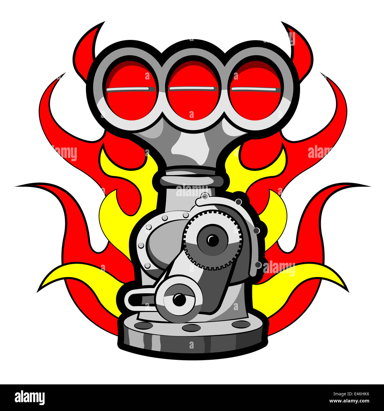 Vector cartoon turbo engine hi-res stock photography and images - Alamy