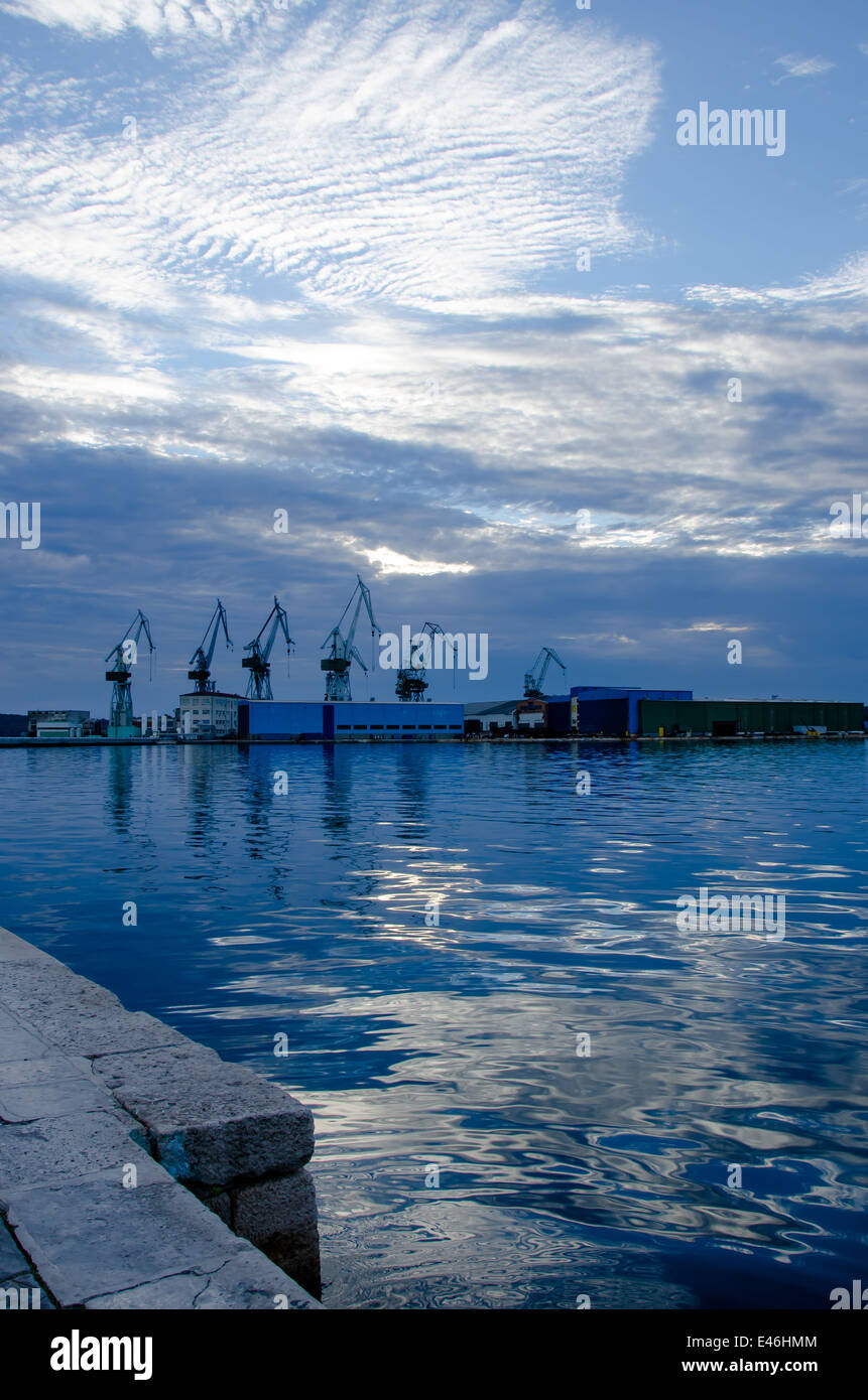 Pula harbor cranes hi-res stock photography and images - Alamy