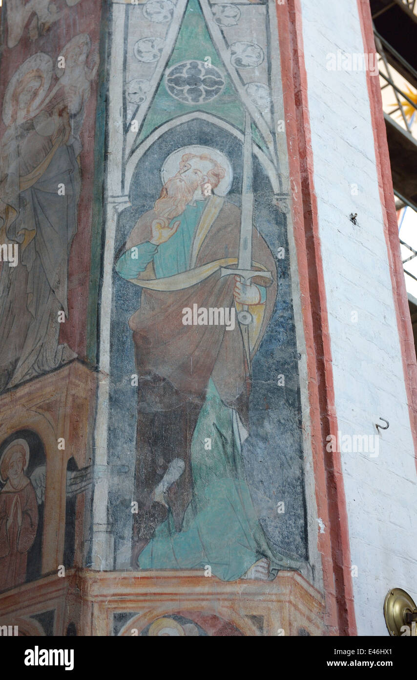 Medieval painting Nikolaikirche Stralsund Germany Stock Photo - Alamy