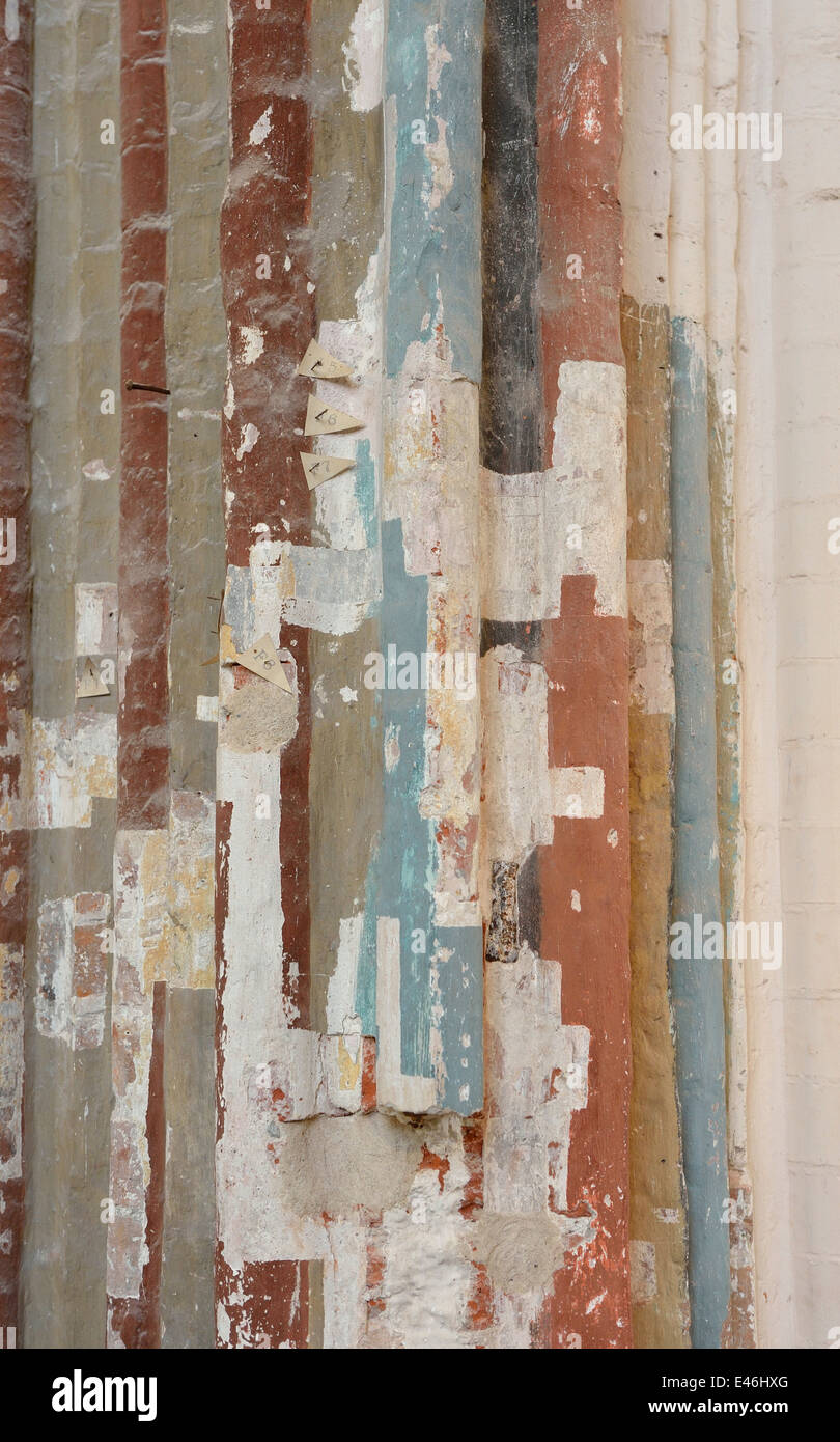 original paint Nikolaikirche Stralsund Germany Stock Photo - Alamy