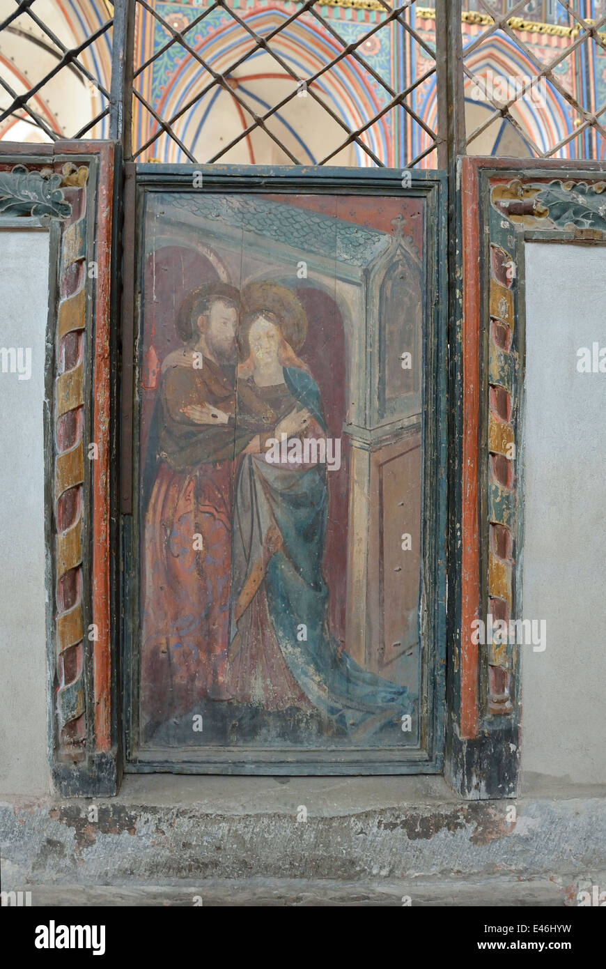 Medieval painting Nikolaikirche Stralsund Germany Stock Photo - Alamy