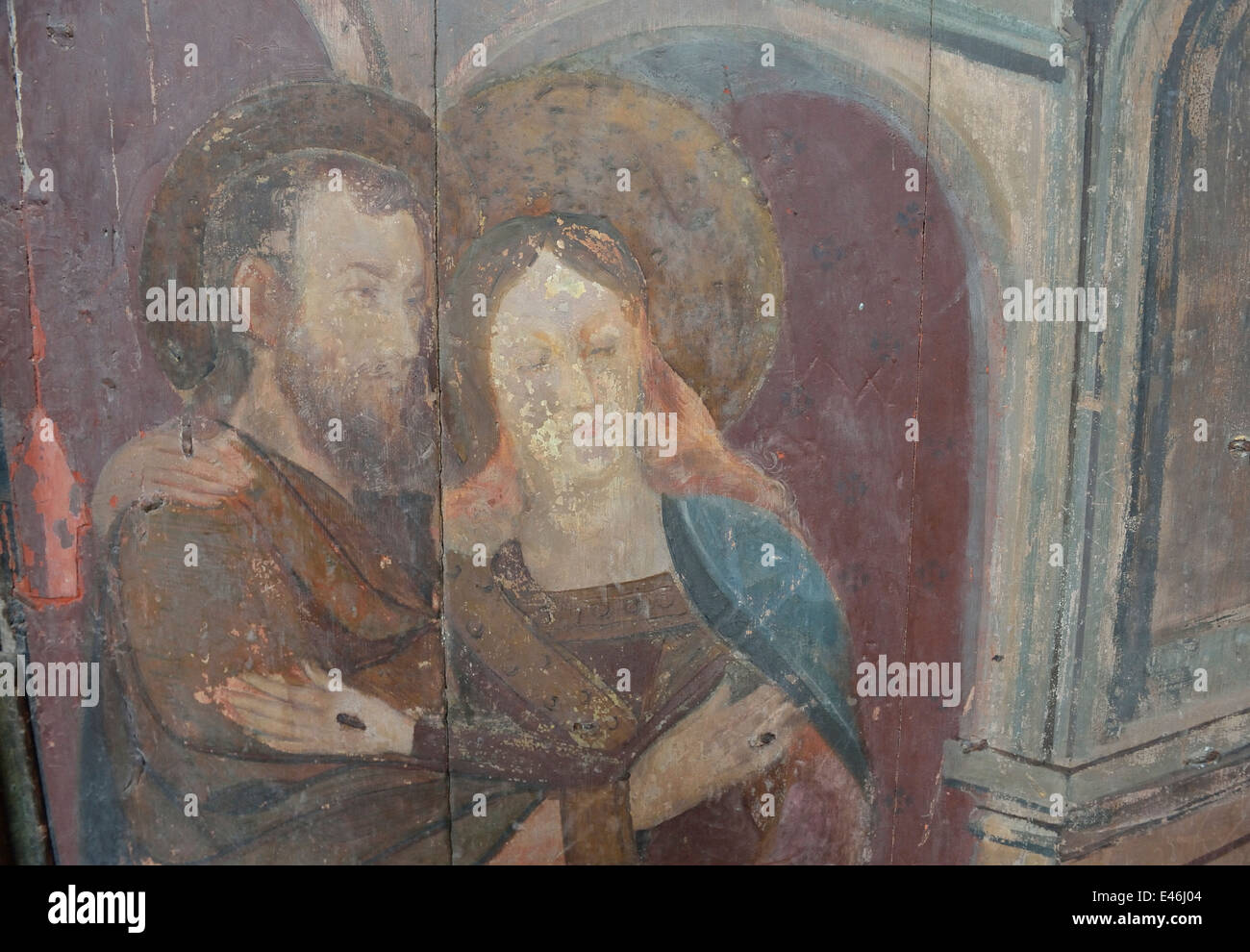 Medieval painting Nikolaikirche Stralsund Germany Stock Photo - Alamy