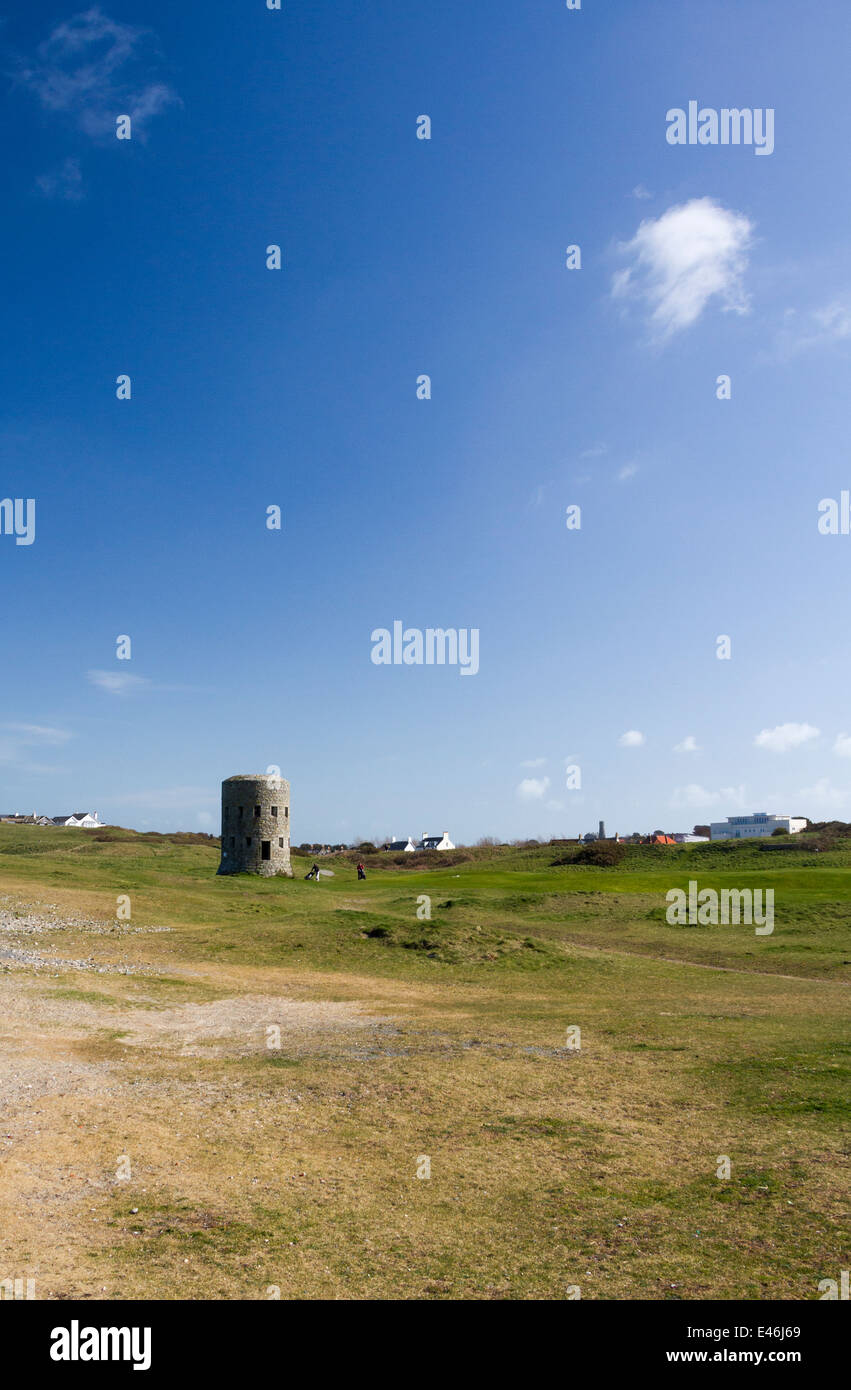 loophole towers on a golf course in Guernsey channel islands Stock ...