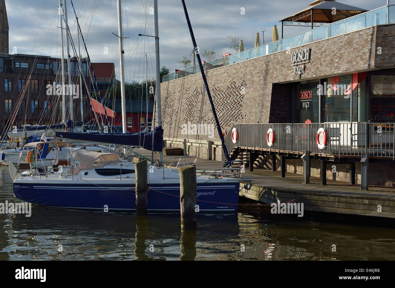 Gosch Sylt fish restaurant in the Kron-Lastadie waterfront area ...