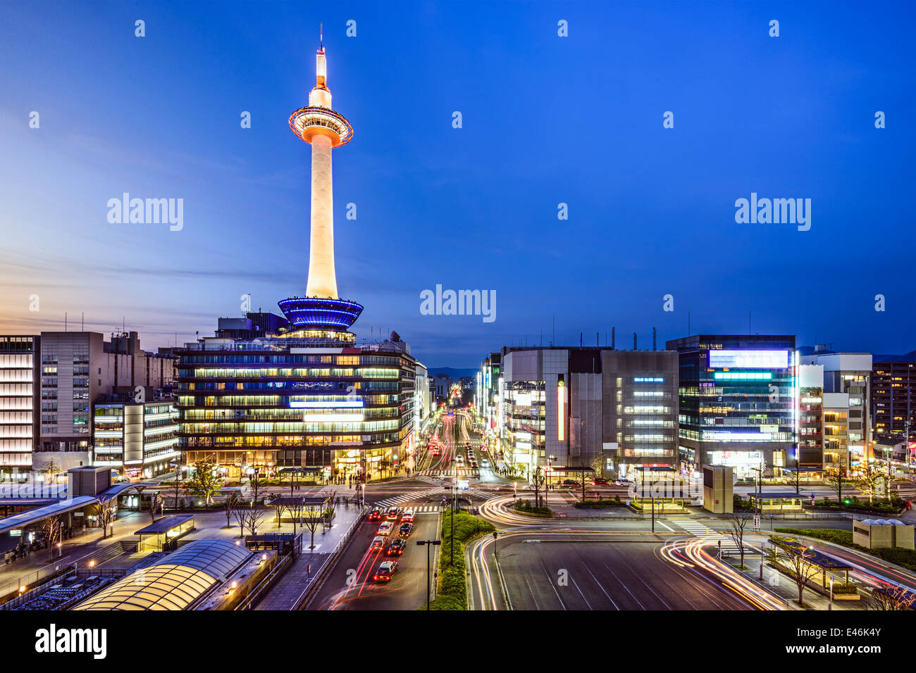 Japan kyoto station night view hi-res stock photography and images - Alamy