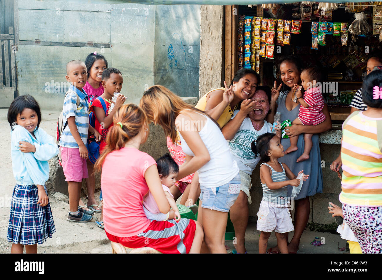 street scene with local people, Port area, Surigao, Mindanao ...