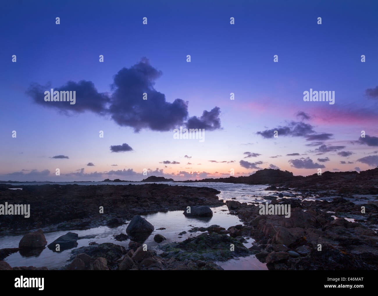 Sunset on guernsey english channel islands UK Stock Photo - Alamy