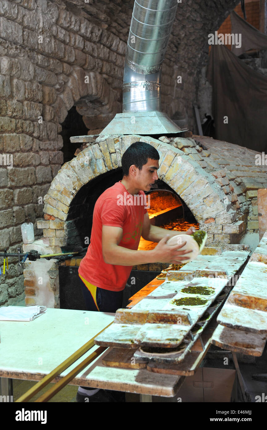 Abulafia Bakery, Jaffa, Israel. preparing and baking bread products in ...