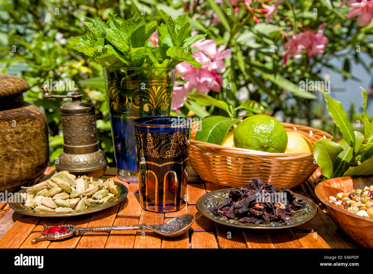 Arabic mint tea is a traditional refreshing drink Stock Photo - Alamy