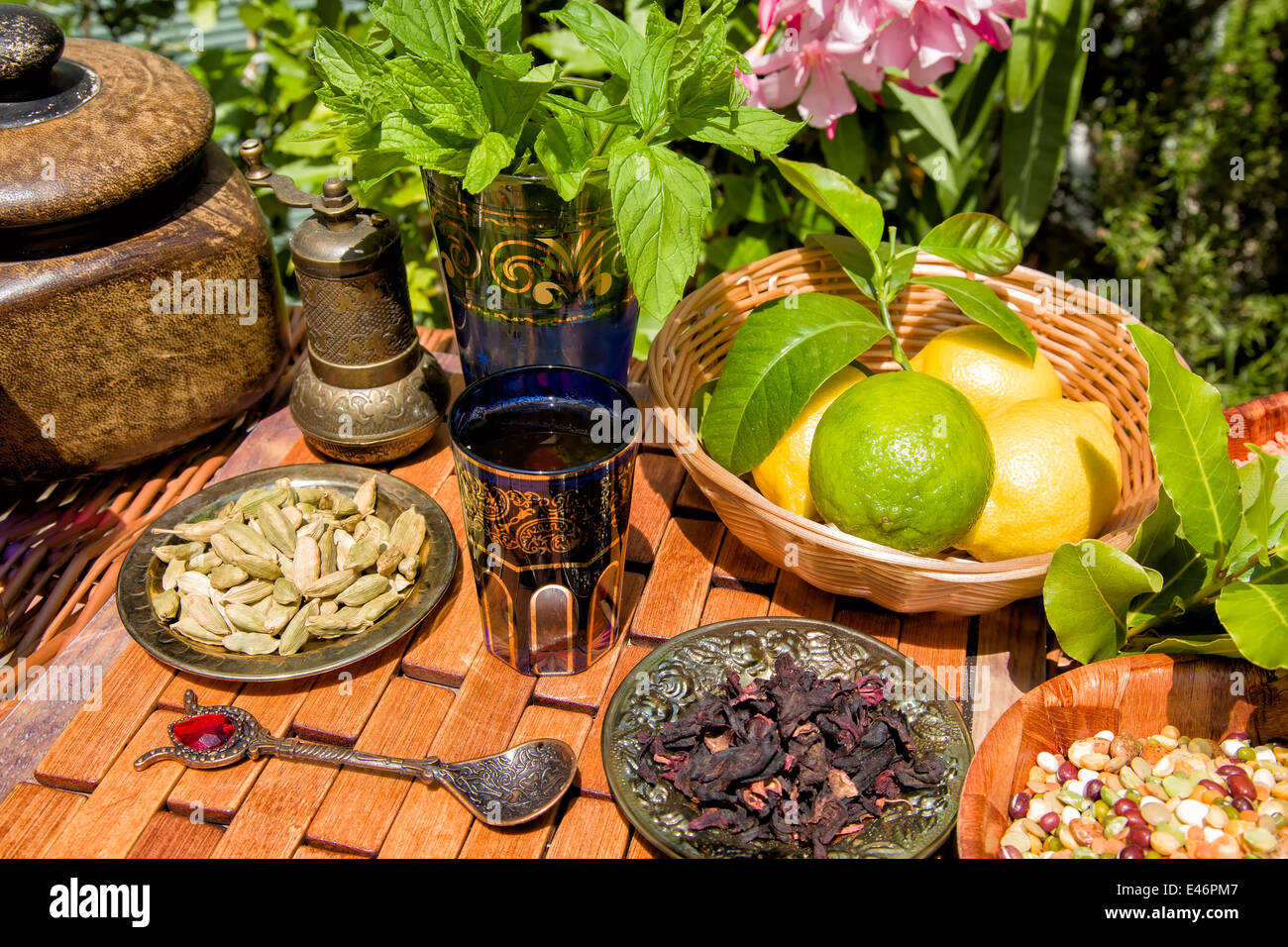 Arabic mint tea is a traditional refreshing drink Stock Photo - Alamy
