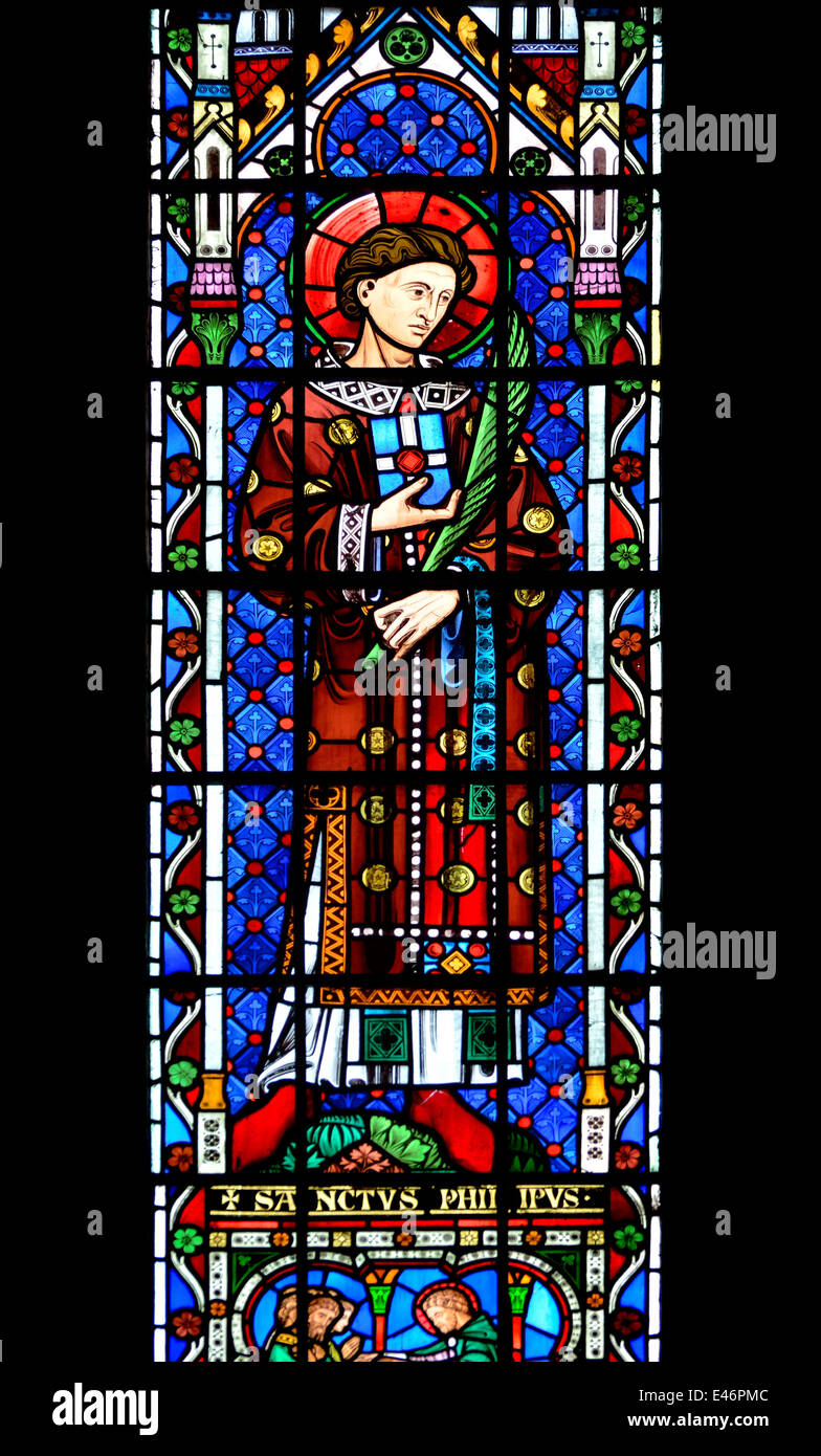 Rochester, Kent, England, UK. Rochester Cathedral. Stained Glass Window ...