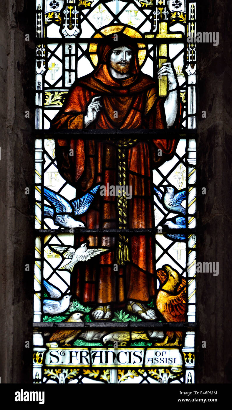 Rochester, Kent, England, UK. Rochester Cathedral. Stained Glass Window ...