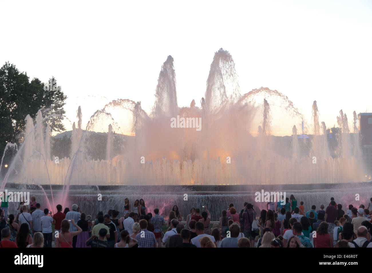 BARCELONA, SPAIN - JULY 07:Barcelona Font Magica or Magic Fountain in ...