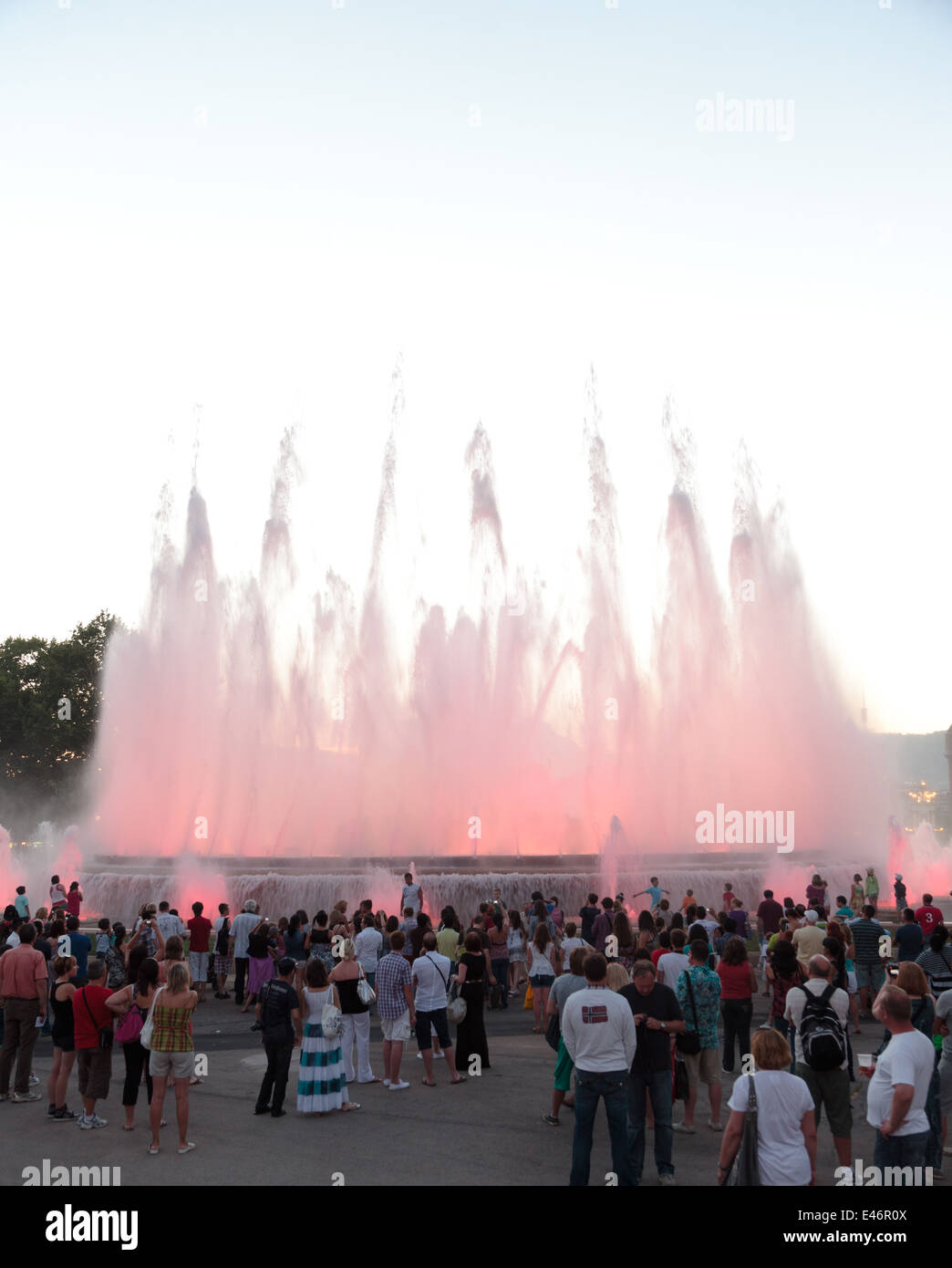 BARCELONA, SPAIN - JULY 07:Barcelona Font Magica or Magic Fountain in ...