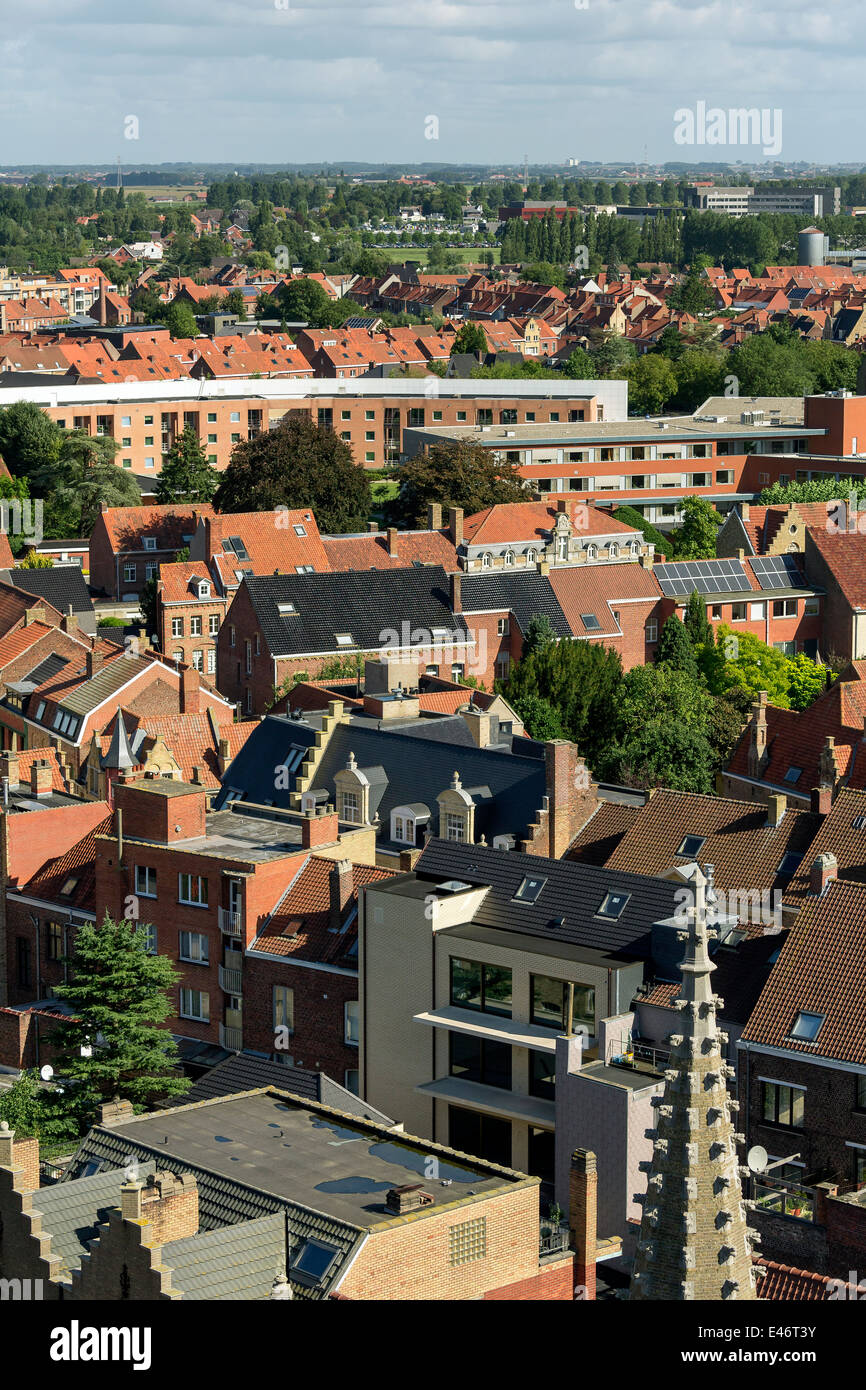 Ypres, Belgium, view over the city Stock Photo - Alamy