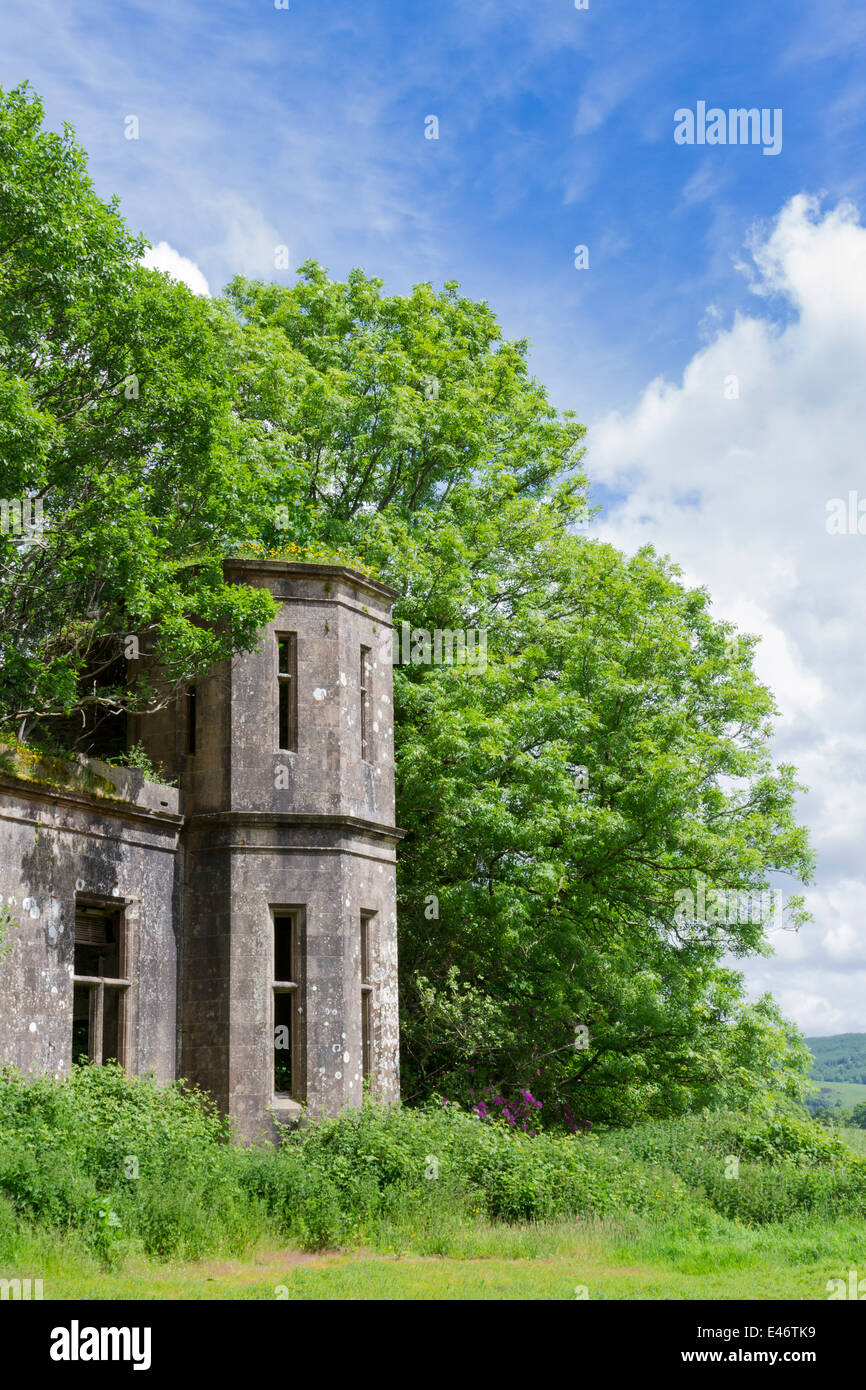 Poltalloch House, stable block turret Stock Photo - Alamy