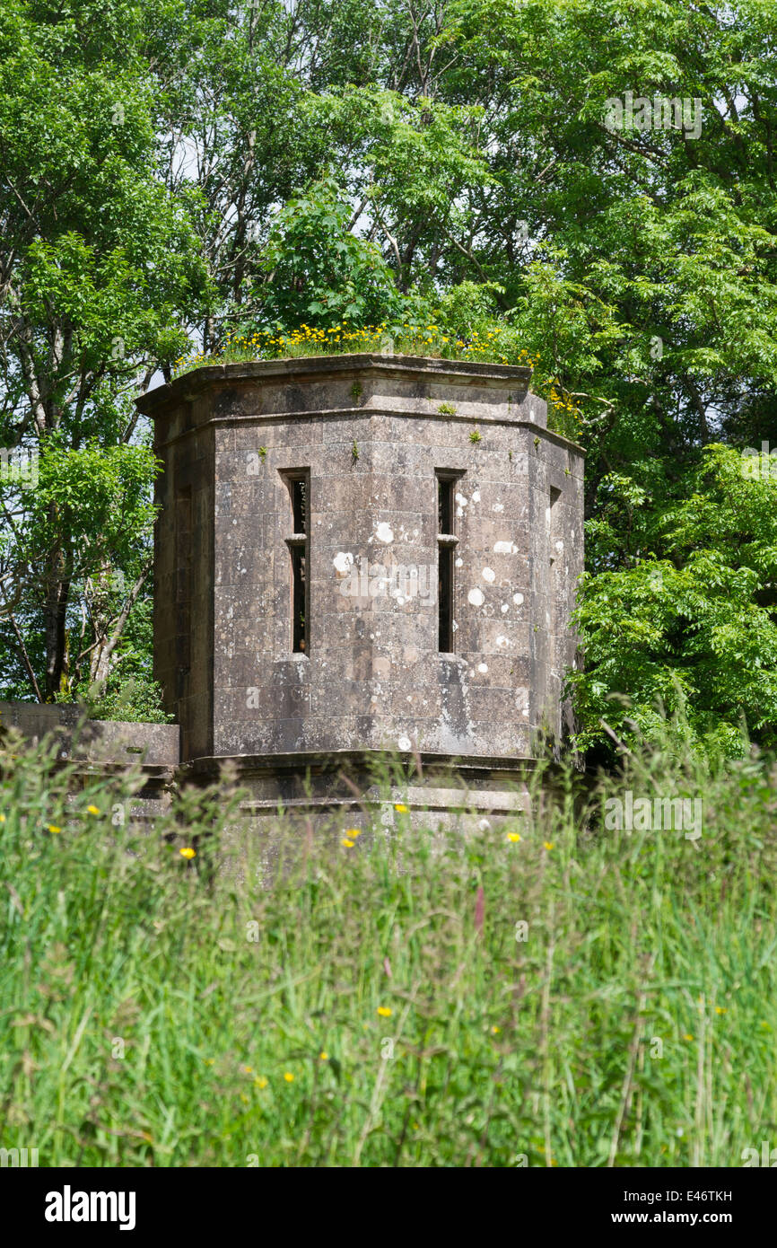 Poltalloch House, stable block turret Stock Photo - Alamy