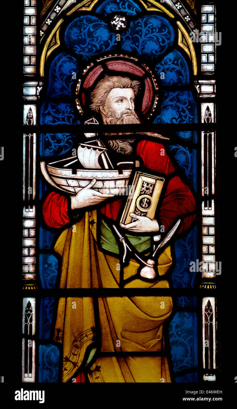 Rochester, Kent, England, UK. Rochester Cathedral. Stained Glass Window ...