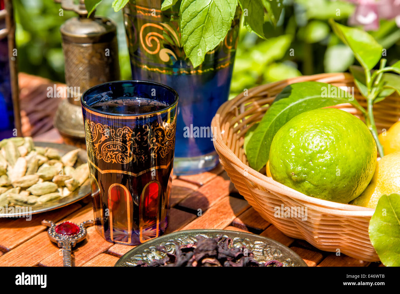 Arabic mint tea is a traditional refreshing drink Stock Photo - Alamy