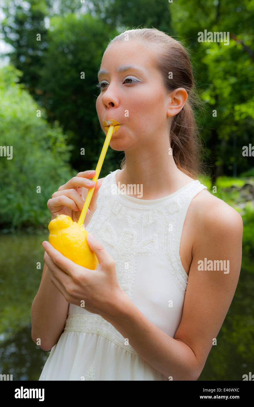 Young lady female hi-res stock photography and images - Alamy