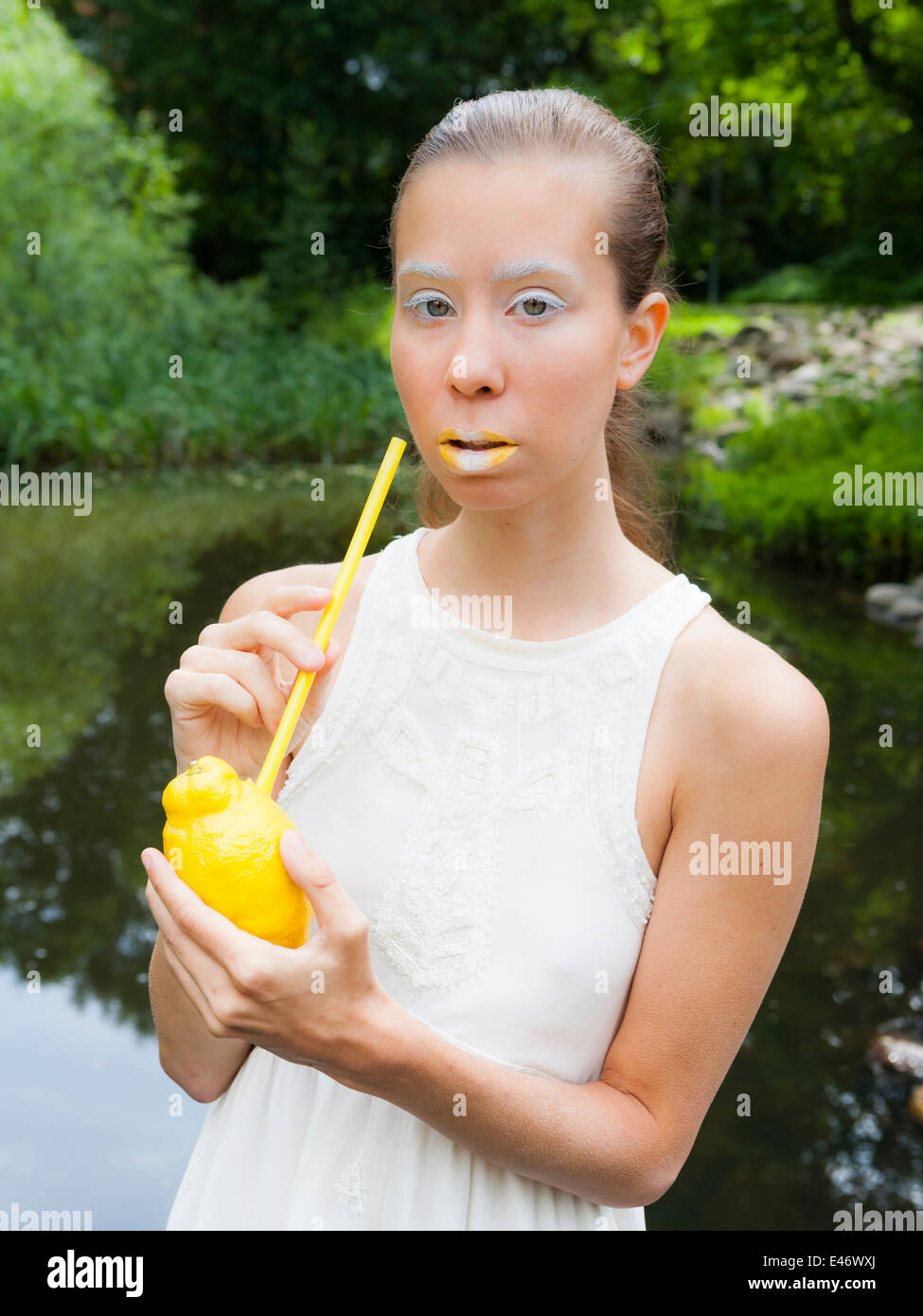 Young lady female hi-res stock photography and images - Alamy