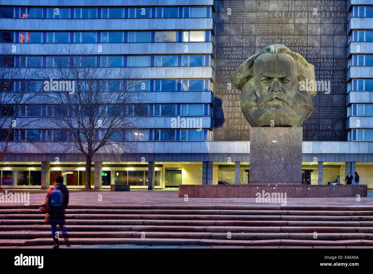 Chemnitz, Germany, Karl Marx Monument, designed by Lev Kerbel Stock ...
