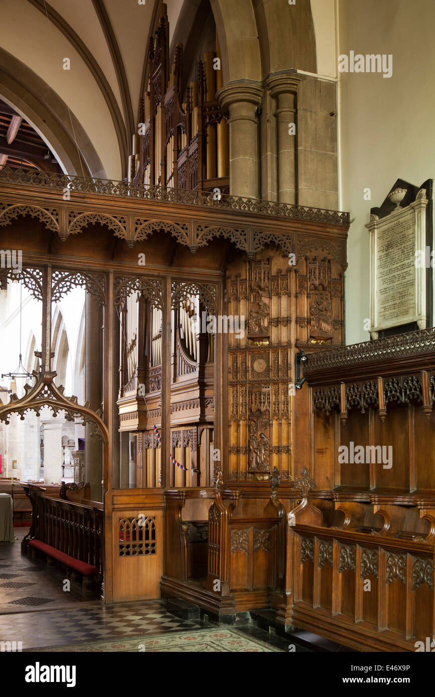 UK, Derbyshire, Peak District, Bakewell, All Saints Church Quire, with ...