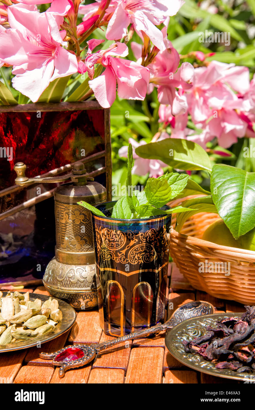 Arabic mint tea is a traditional refreshing drink Stock Photo - Alamy
