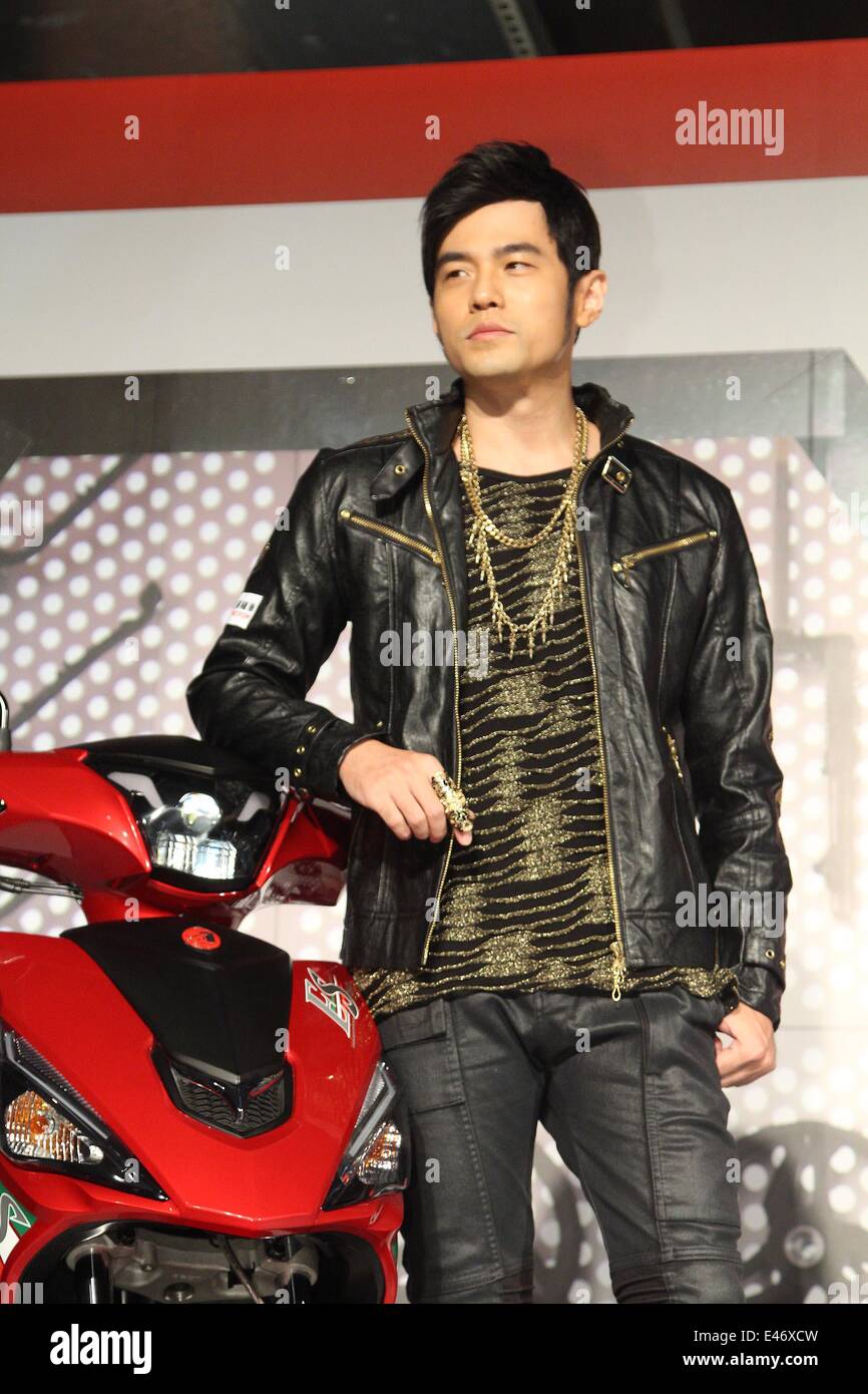 Taipei. 3rd July, 2014. Singer Jay Chou attends a commercial event in ...