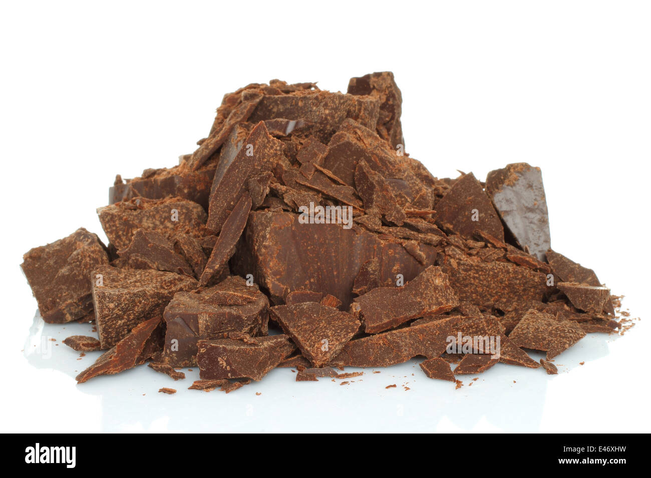 Broken chocolate bar isolated on white background Stock Photo - Alamy