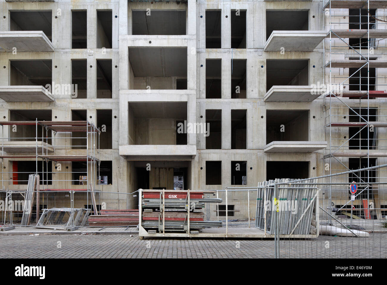 Berlin, Germany, construction site for the new building Lautizia in ...