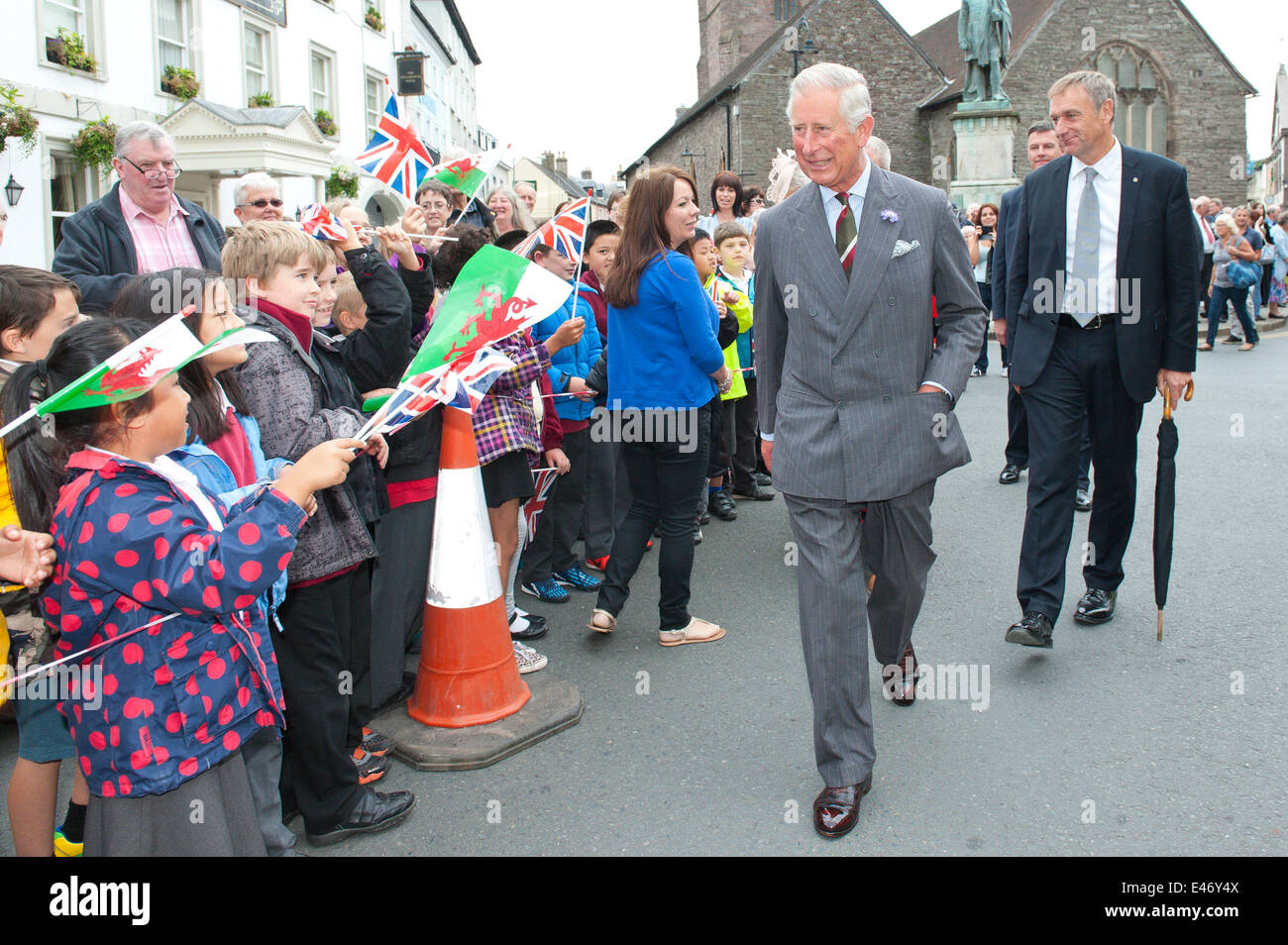 Welsh flag royal prince charles prince of wales hi-res stock ...