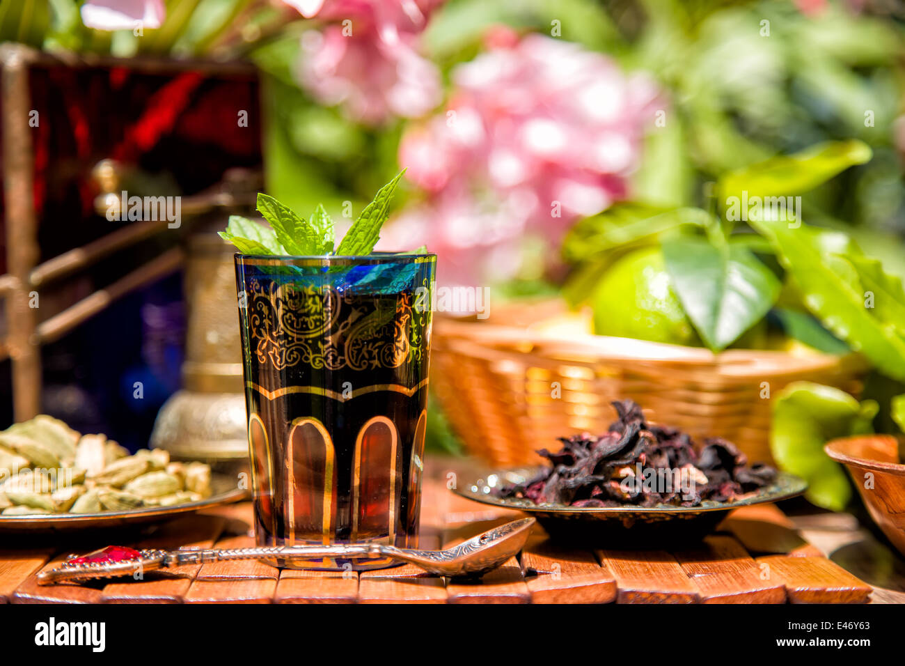 Arabic mint tea is a traditional refreshing drink Stock Photo - Alamy
