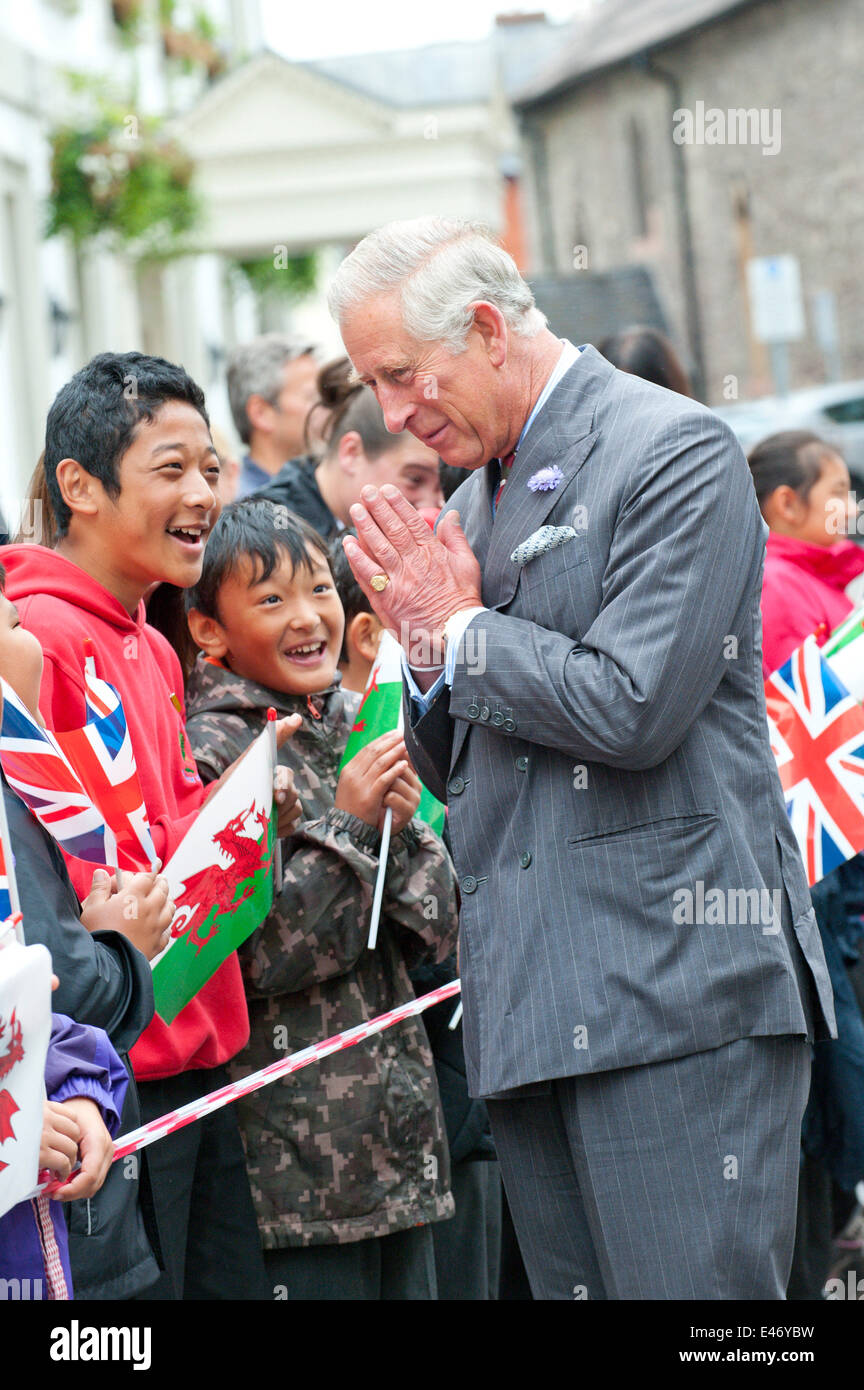 Welsh flag royal prince charles prince of wales hi-res stock ...