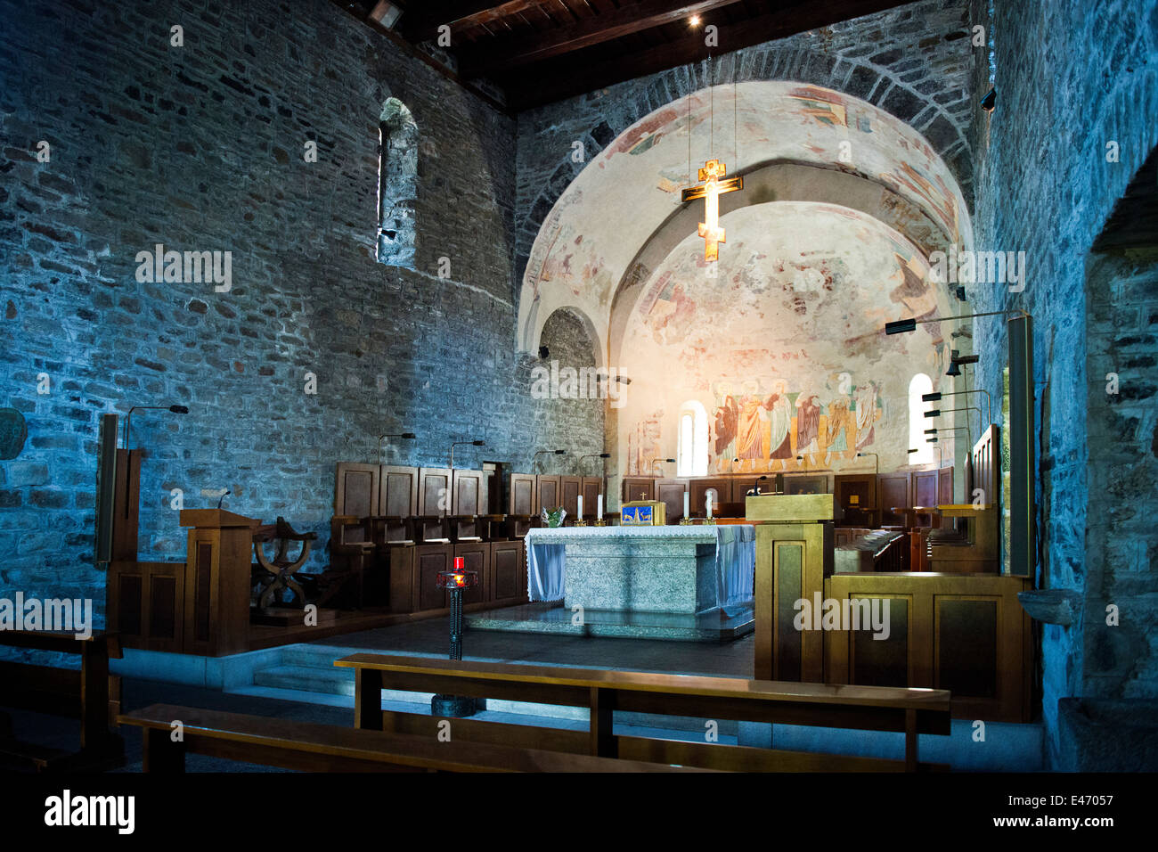 Italy, Lombardy, Colico, Santa Maria di Piona complex Stock Photo - Alamy