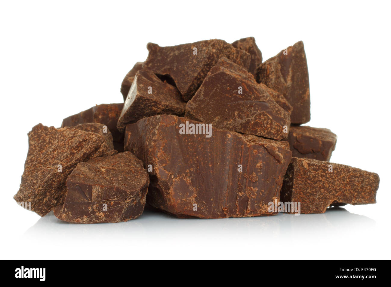 Broken chocolate bar isolated on white background Stock Photo - Alamy