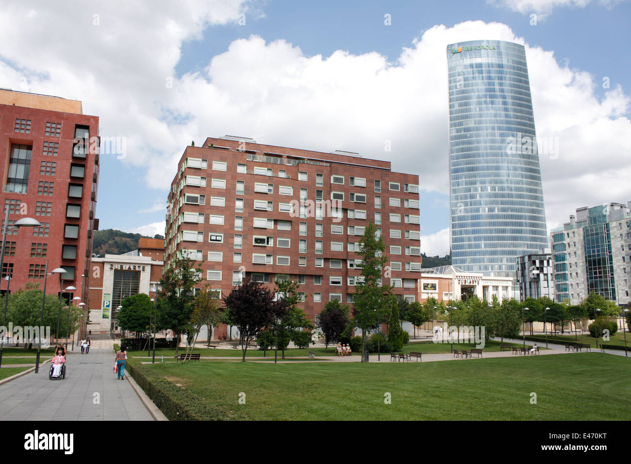 Garden, Grass, Park, Tower, Bilbao, Bilbo, Biscaye, Basque Country ...