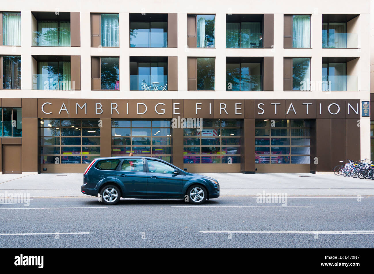 Cambridge Fire station front view Stock Photo - Alamy