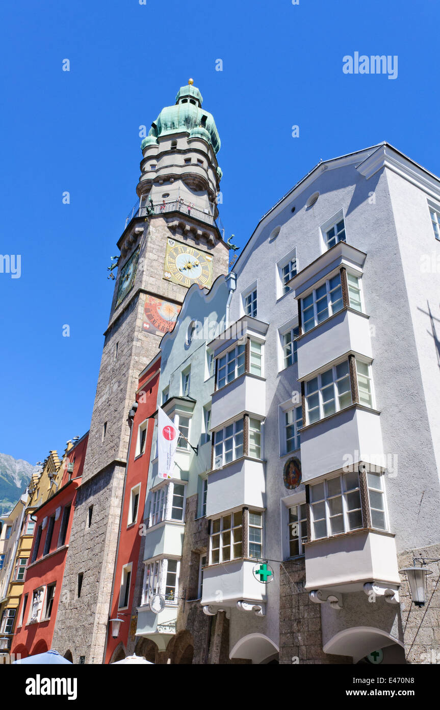 The Stadtturm and Cityscape of Innsbruck in Austria Stock Photo - Alamy