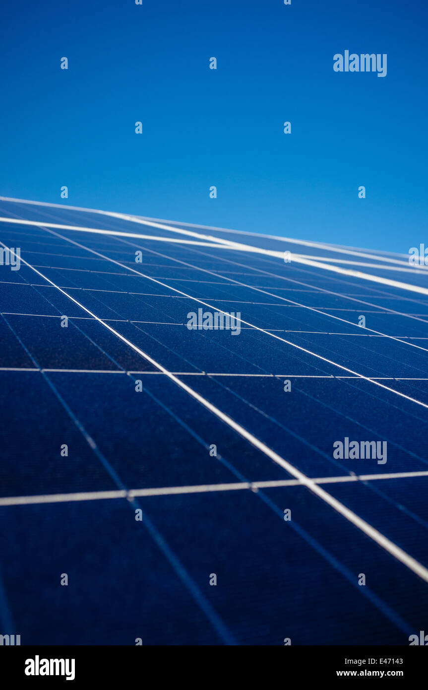 Photovoltaic Panels at a solar energy farm in Cornwall harnessing power ...