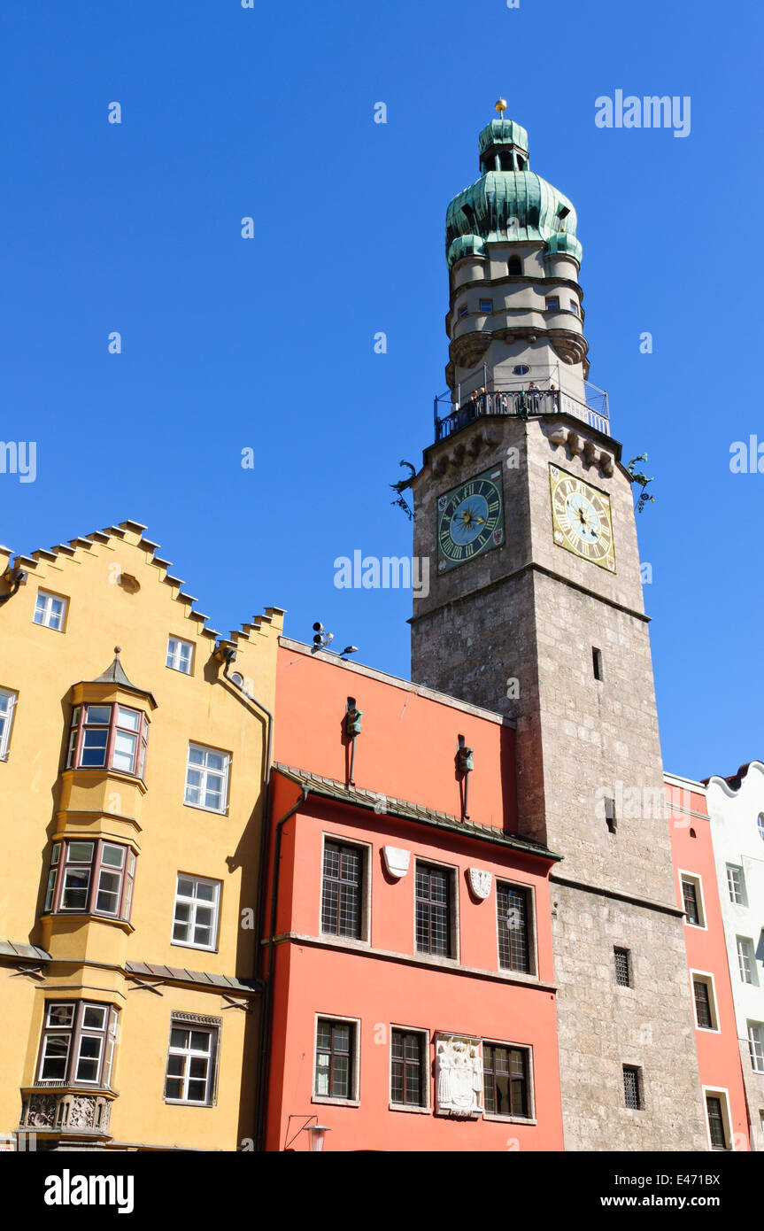 The Stadtturm and Cityscape of Innsbruck in Austria Stock Photo - Alamy