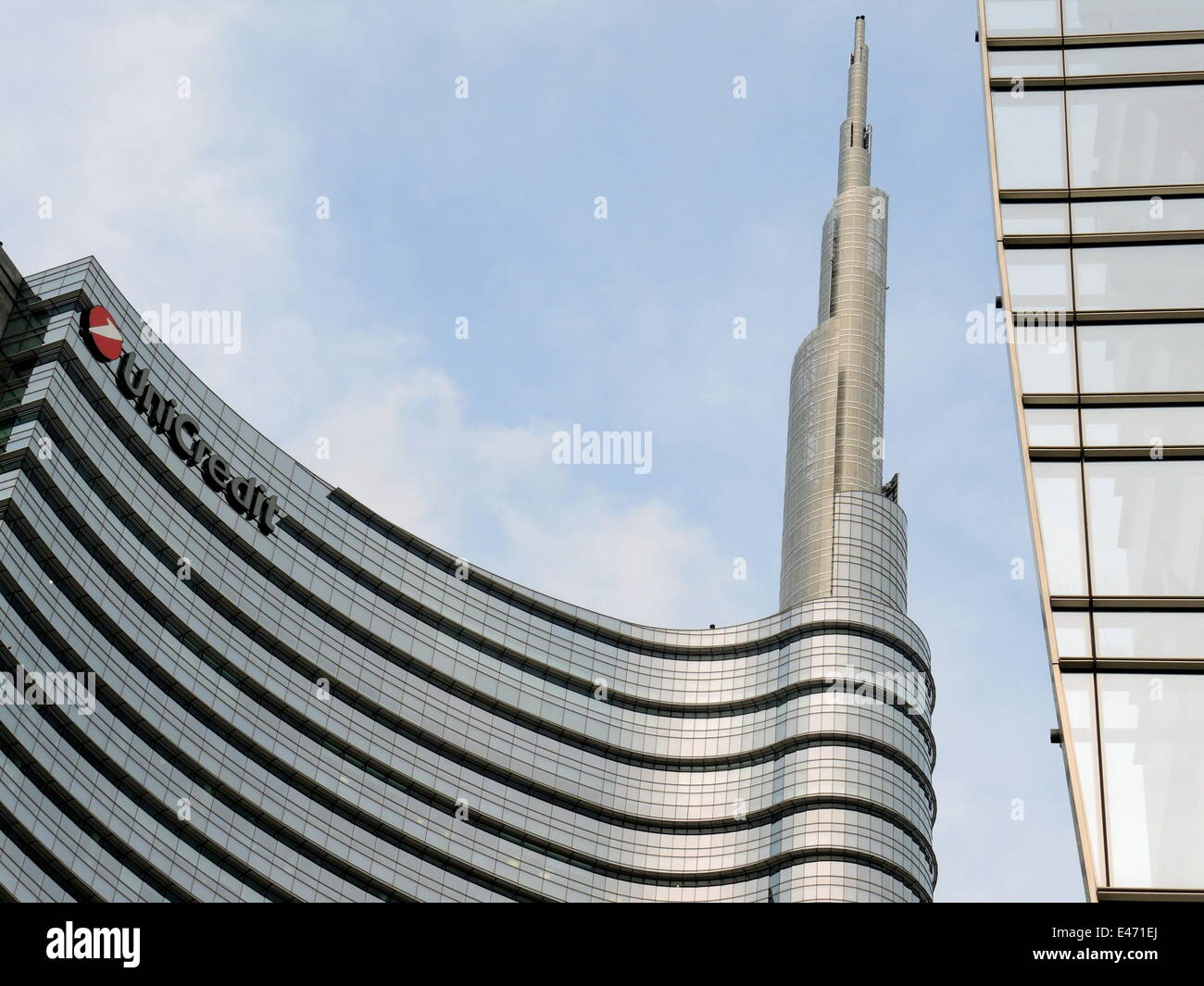 The Unicredit tower, highest building in Italy (231m) is part of the ...