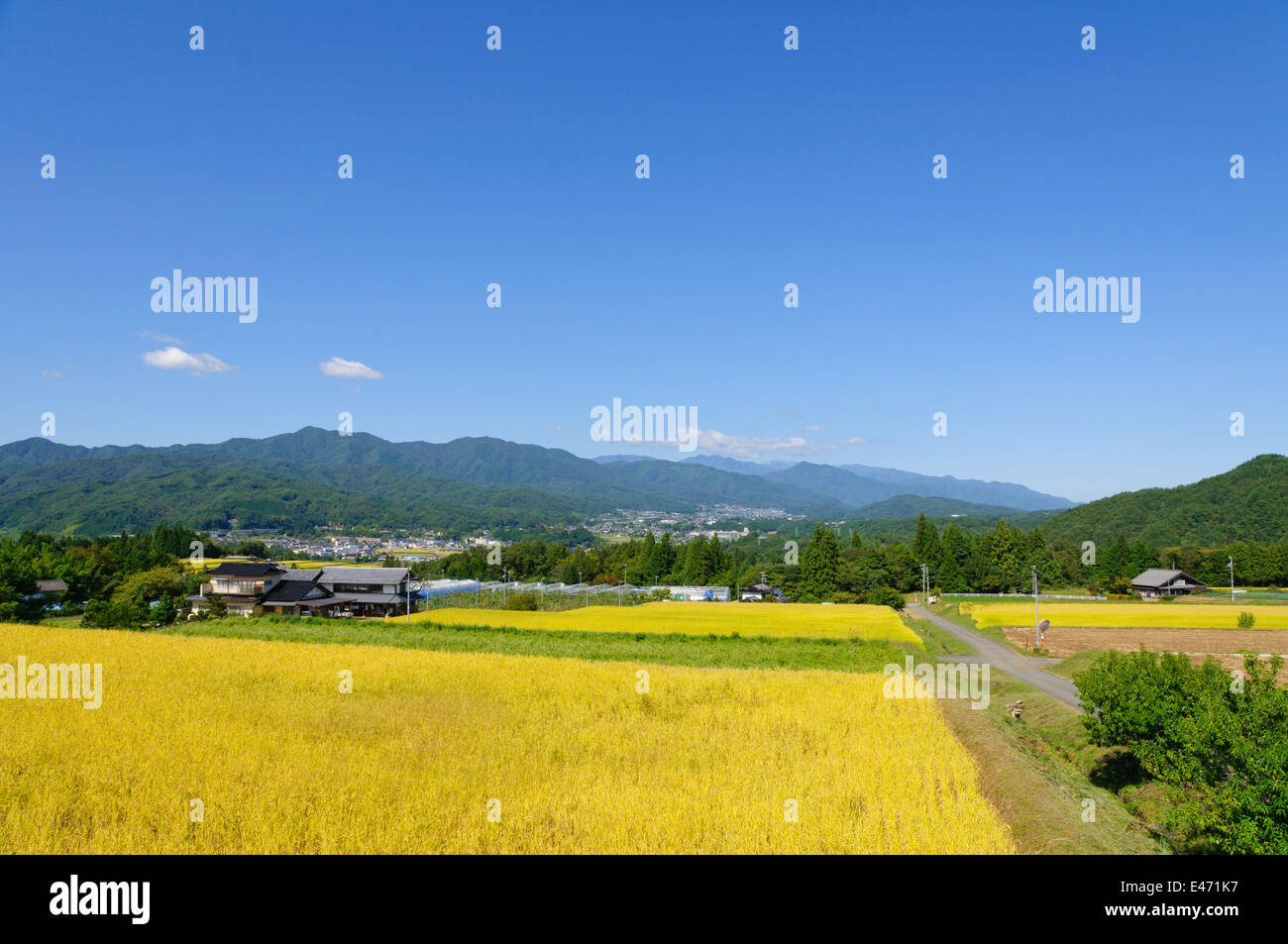Landscape of Achi village in Southern Nagano, Japan Stock Photo - Alamy