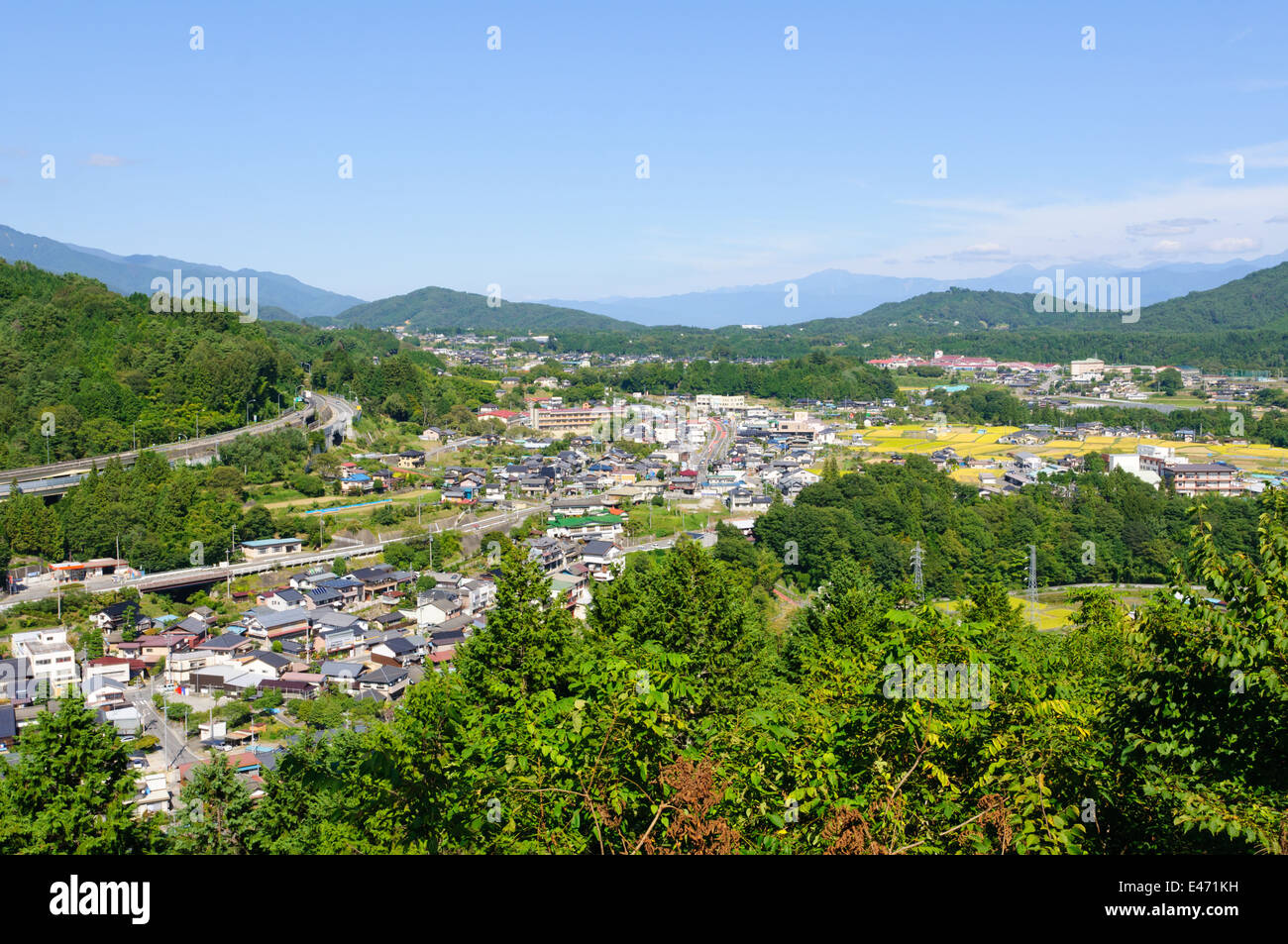 Landscape of Achi village in Southern Nagano, Japan Stock Photo - Alamy