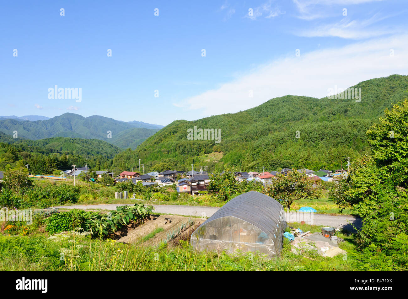 Landscape of Achi village in Southern Nagano, Japan Stock Photo - Alamy