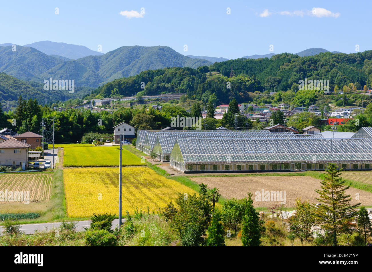 Landscape of Achi village in Southern Nagano, Japan Stock Photo - Alamy