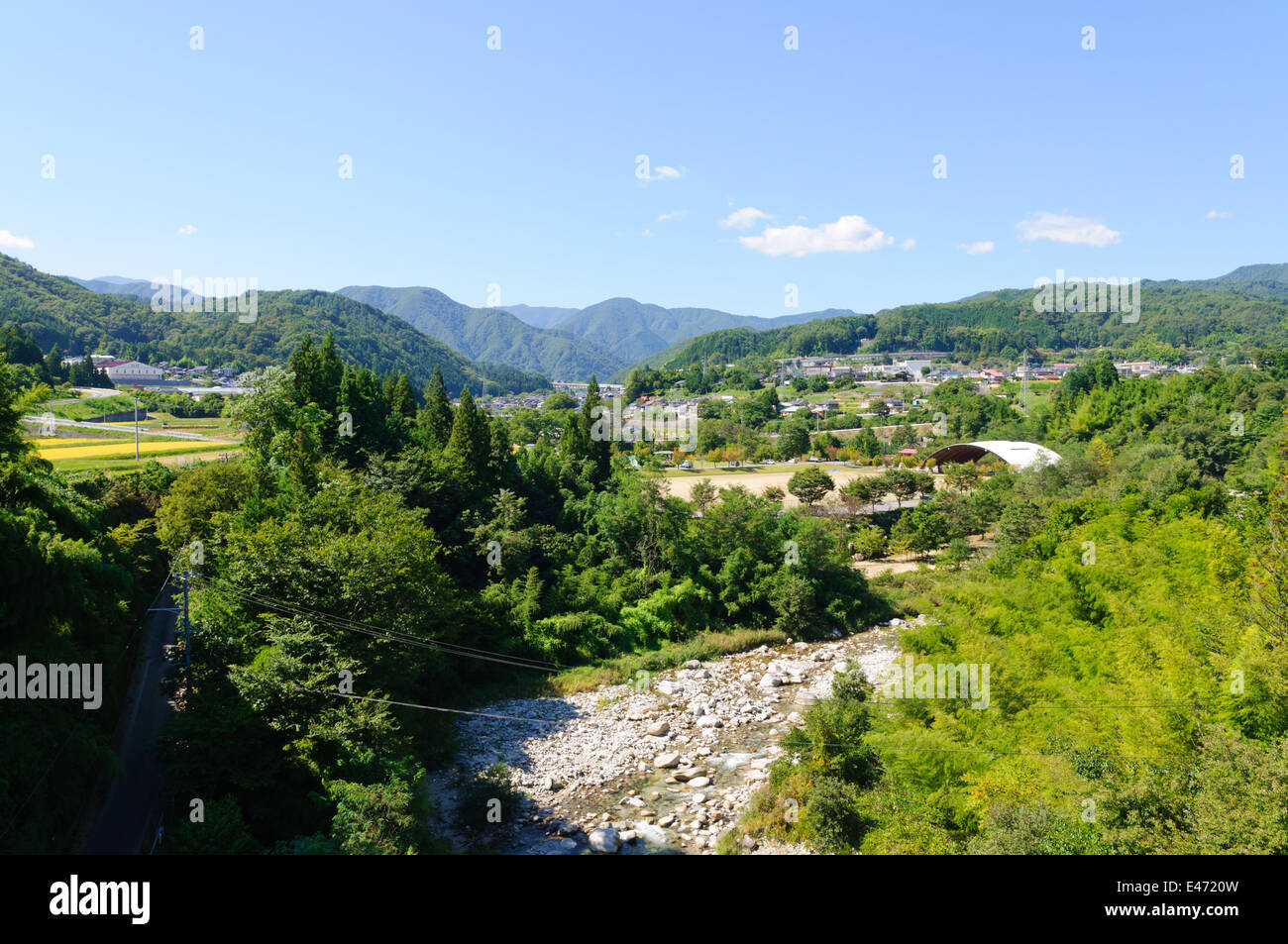 Landscape of Achi village in Southern Nagano, Japan Stock Photo - Alamy