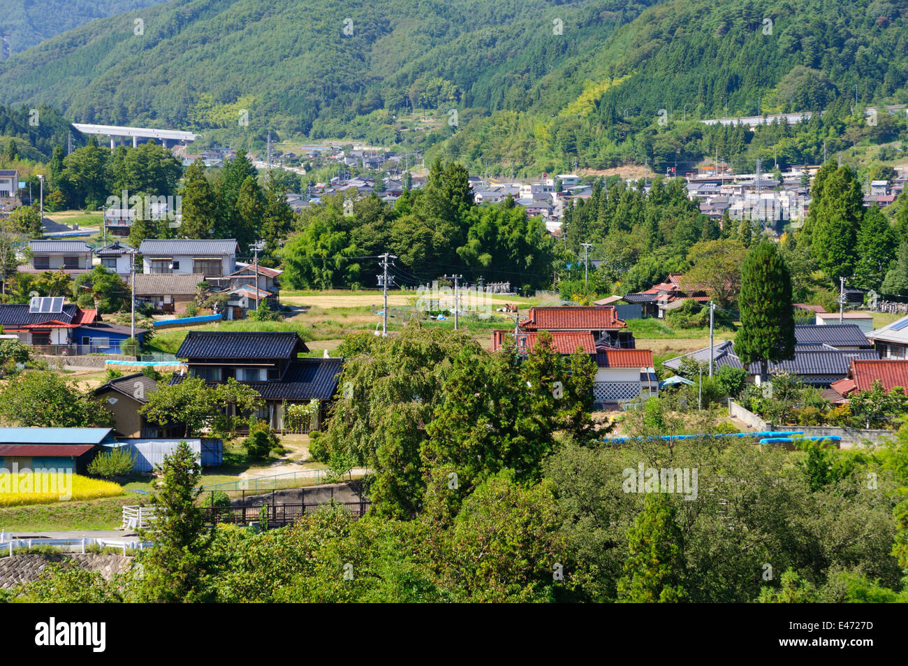 Landscape of Achi village in Southern Nagano, Japan Stock Photo - Alamy