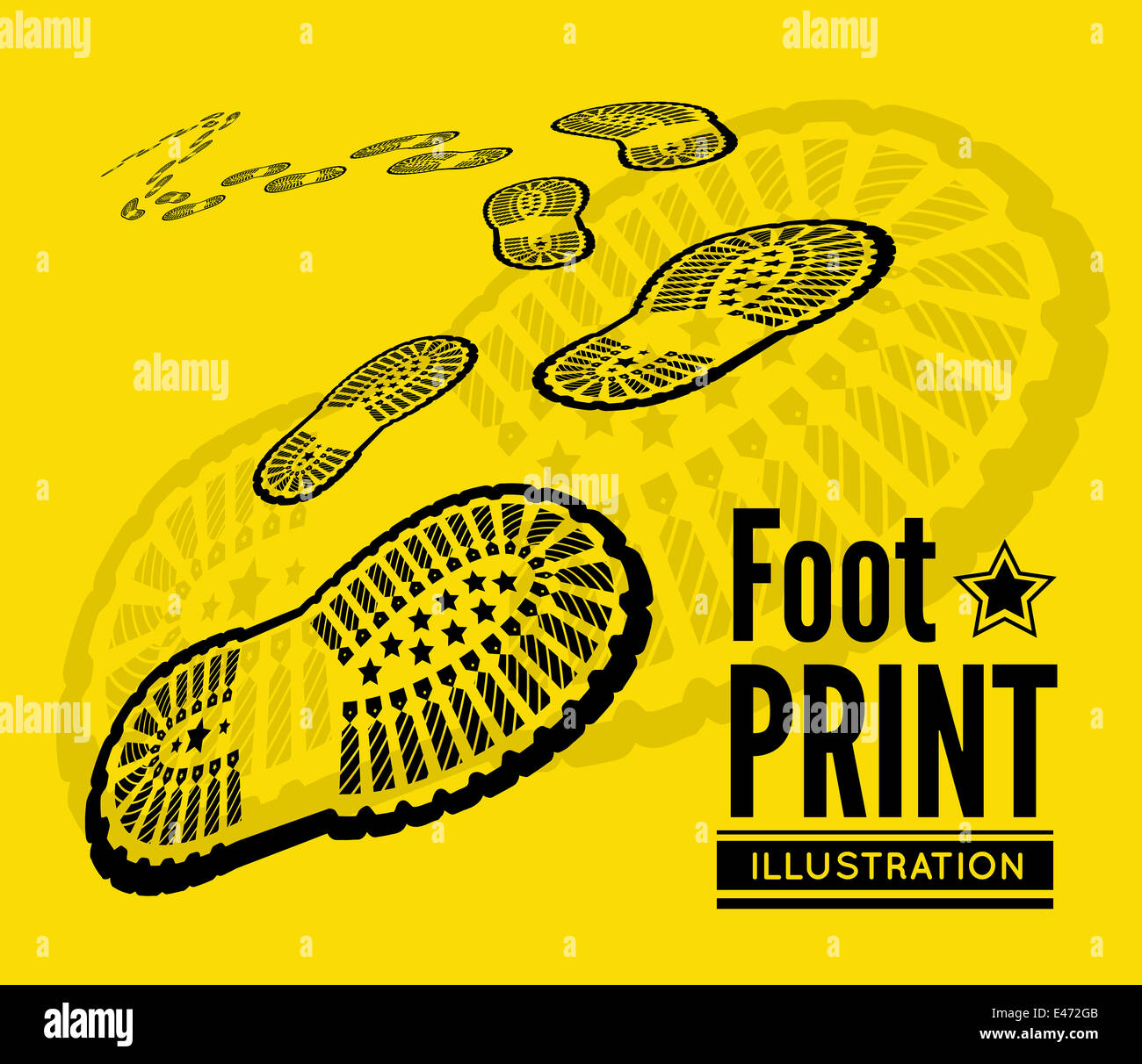 Shoe prints vector hi-res stock photography and images - Alamy